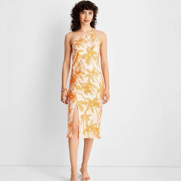 Future Collective | Dresses | Nwt One Shoulder Midi Slit Dress Future ...
